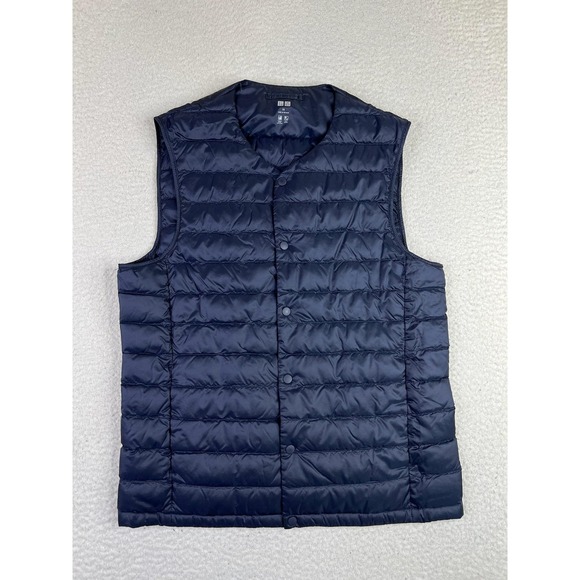 Uniqlo | Jackets & Coats | Uniqlo Vest Mens Xs Blue Lightweight Quilted ...